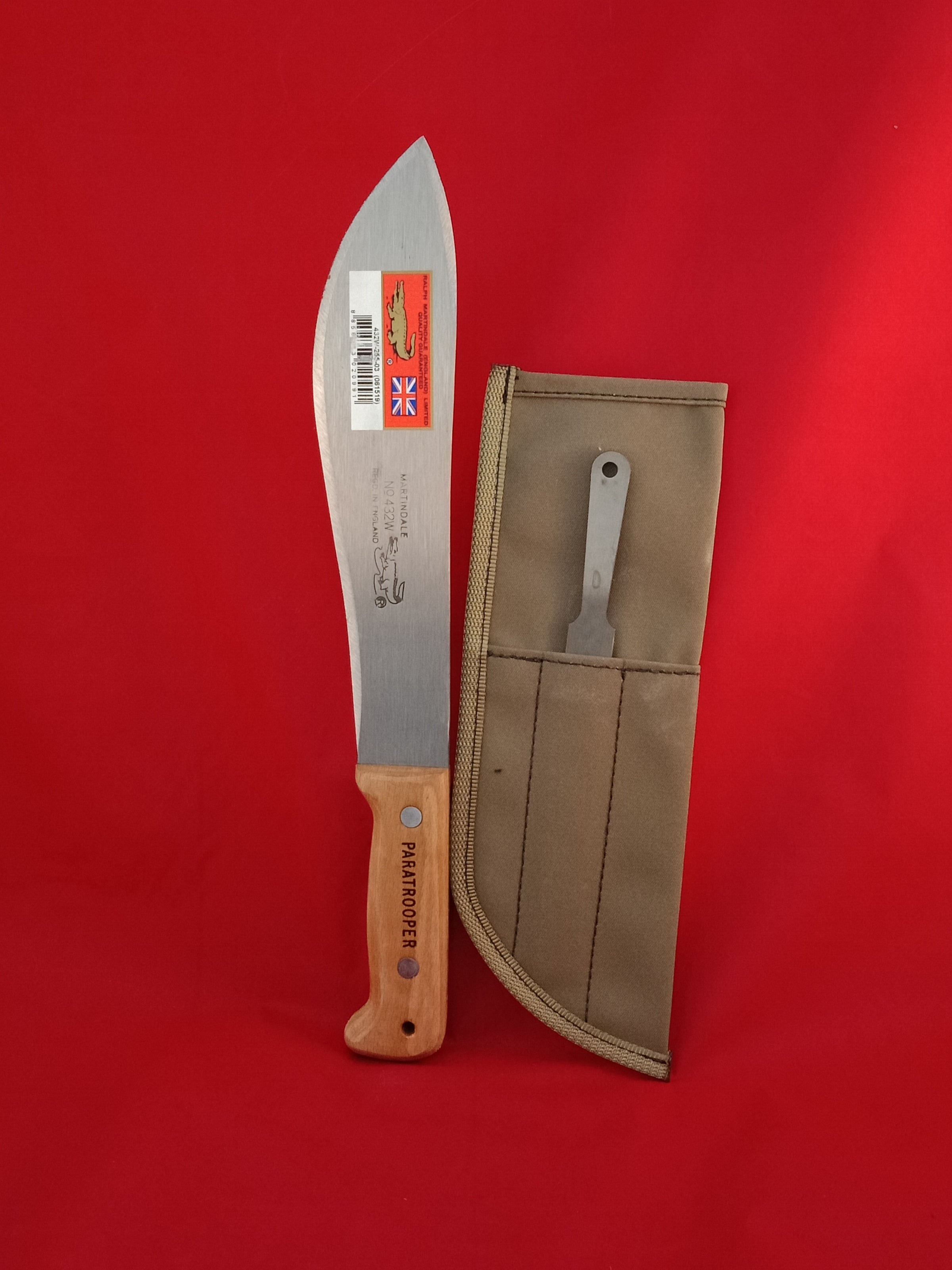 Ralph Martindale "Paratrooper" Machete 10” + Sheath + File | Telopia Tools